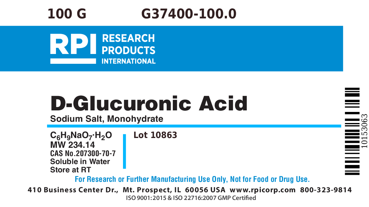 G37400-100.0 - D-Glucuronic Acid Sodium Salt Monohydrate, 100 Grams