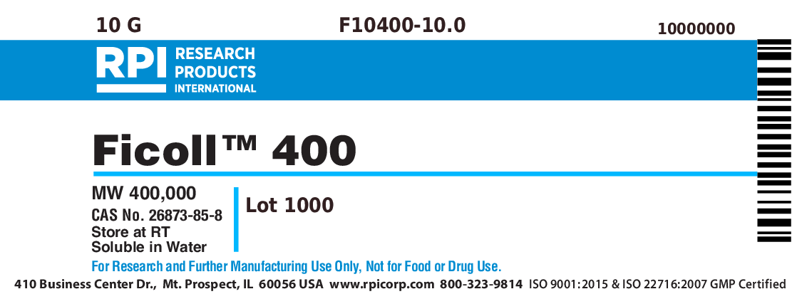 F10400-10.0 - Ficoll 400 [Polysucrose 400], 10 Grams