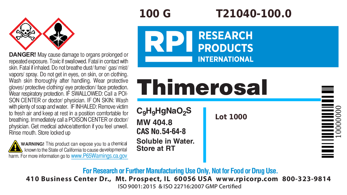 T21040-100.0 - Thimerosal, 100 Grams