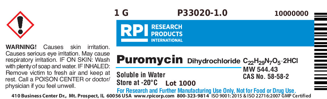 P33020-1.0 - Puromycin Dihydrochloride, 1 Gram