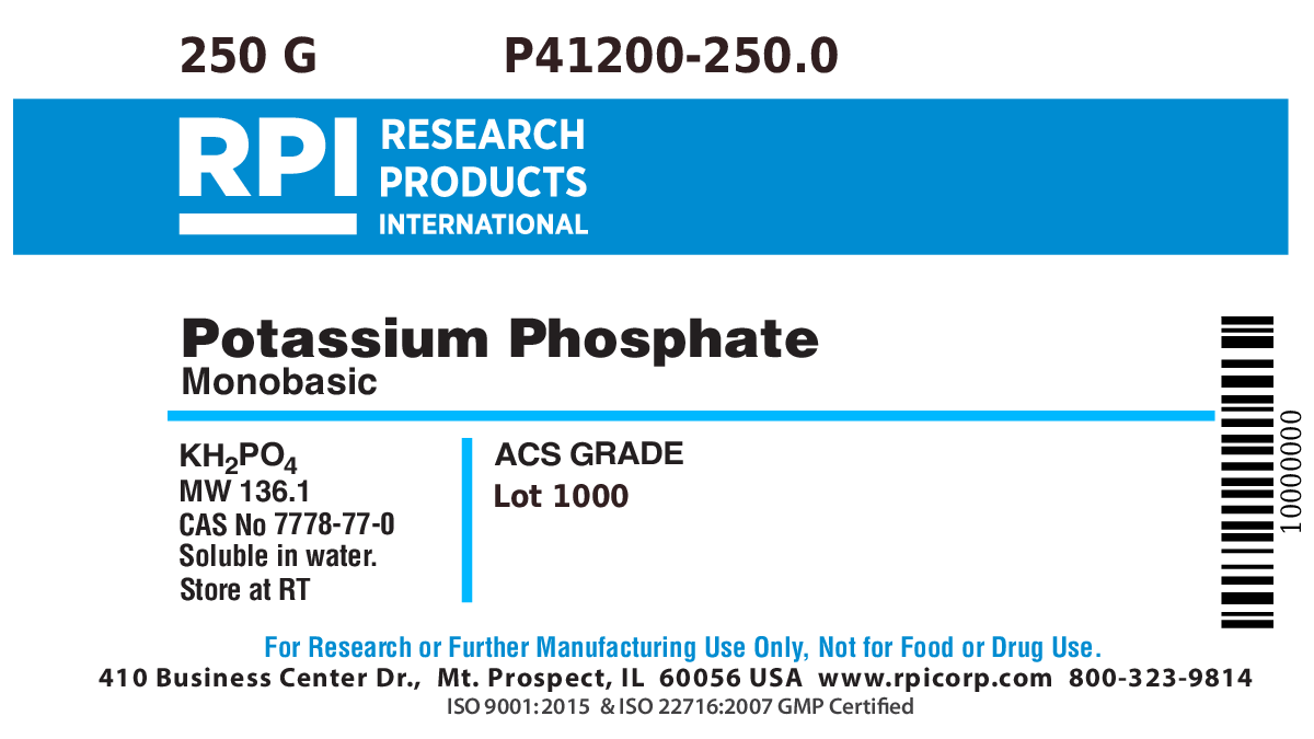 P41200-250.0 - Potassium Phosphate, Monobasic, ACS Grade, 250 Grams