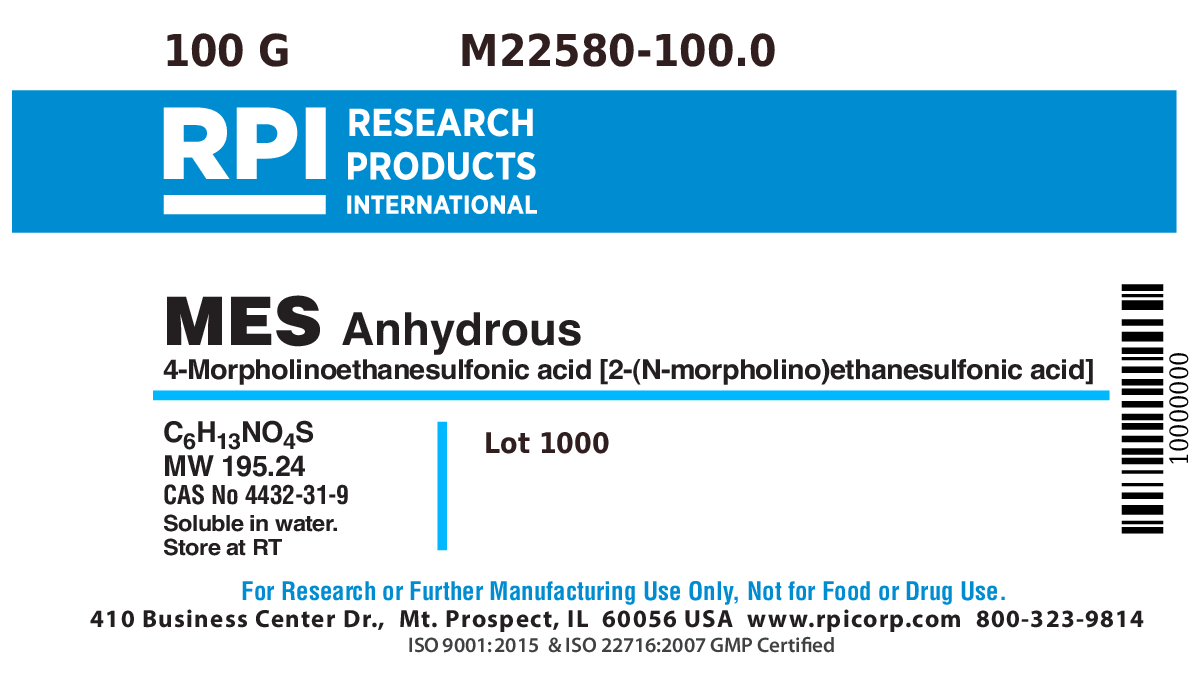 M22580-100.0 - MES, Anhydrous, 100 Grams