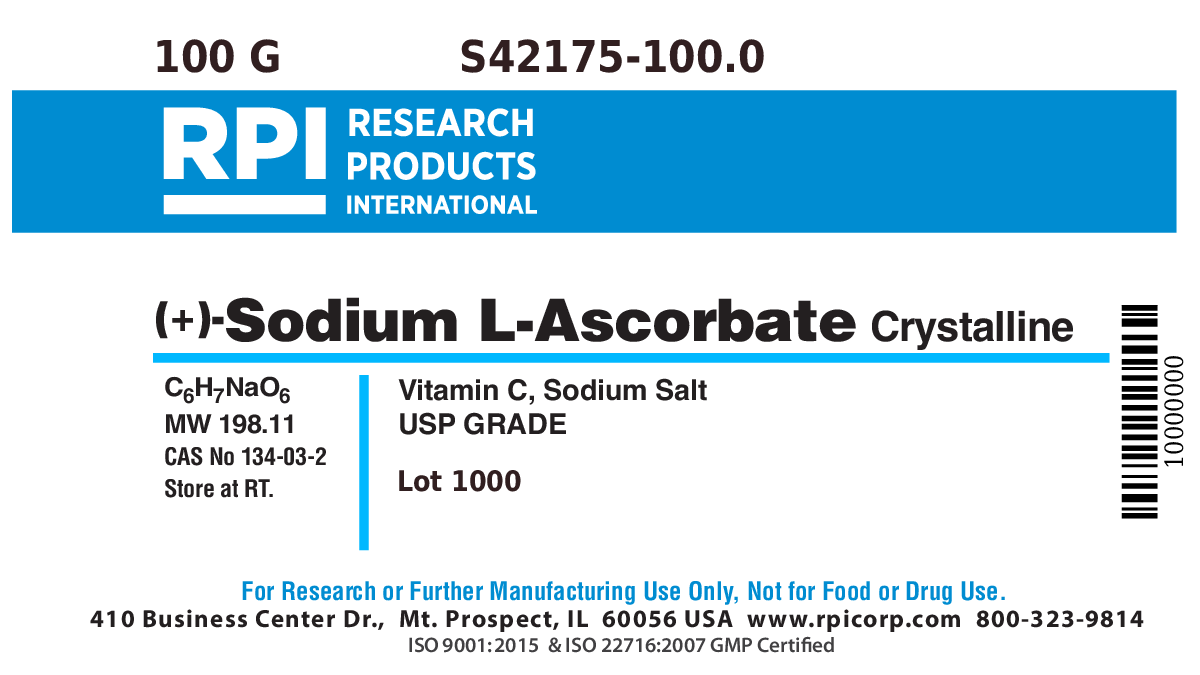 S42175-100.0 - (+)-Sodium L-Ascorbate Crystalline, 100 Grams
