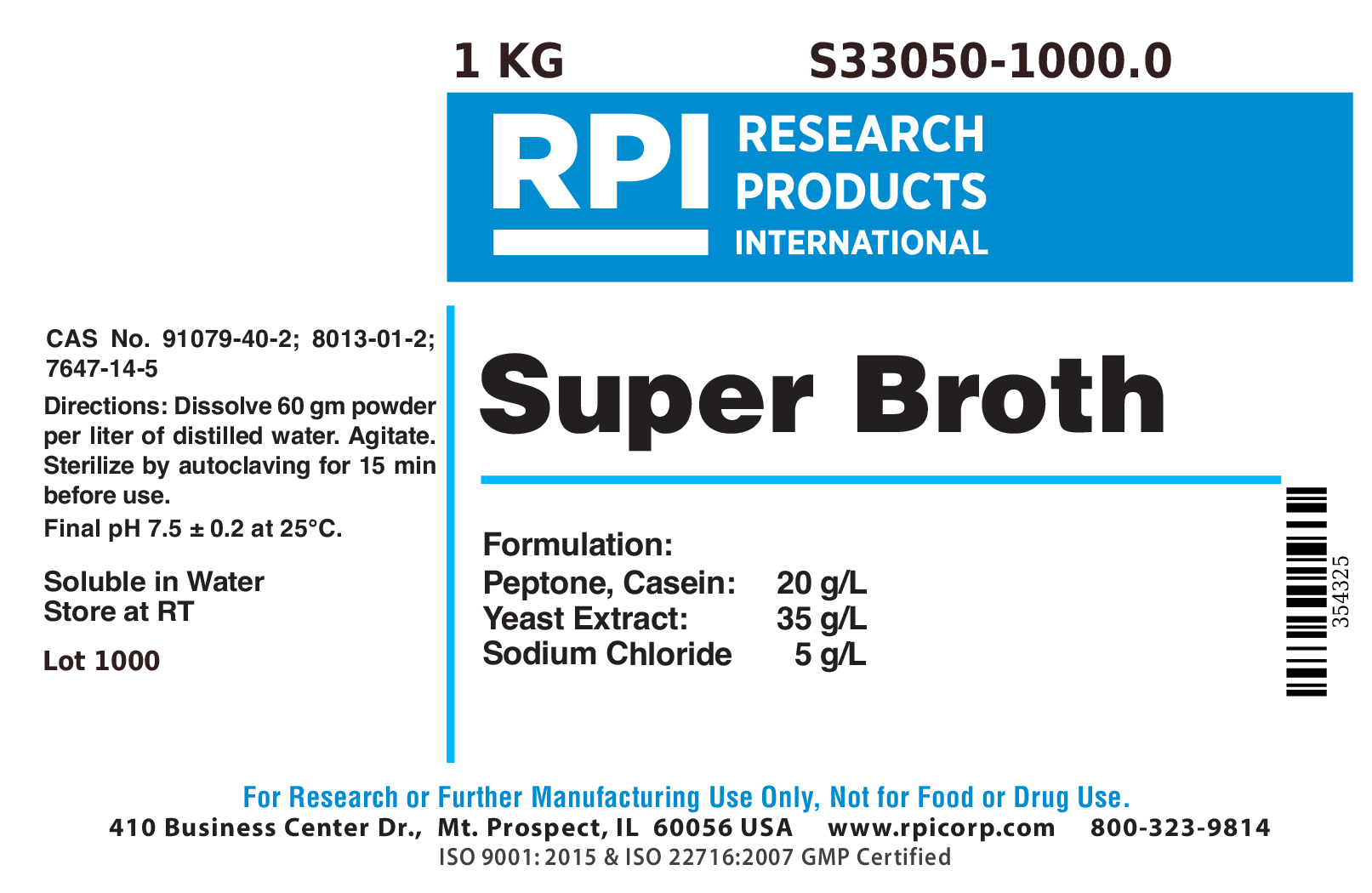 S33050-1000.0 - Super Broth, Powder, 1 Kilogram