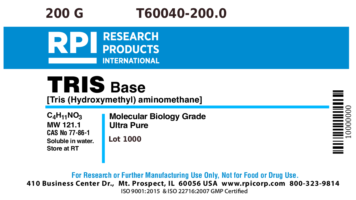 T60040-200.0 - Tris Base Ultra Pure [Tris (Hydroxymethyl) Aminomethane ...