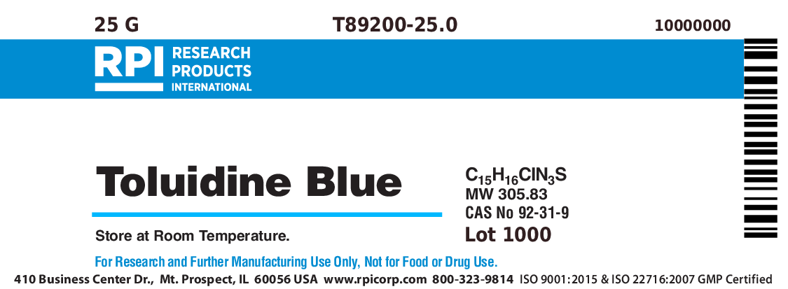 T89200-25.0 - Toluidine Blue, 25 Grams