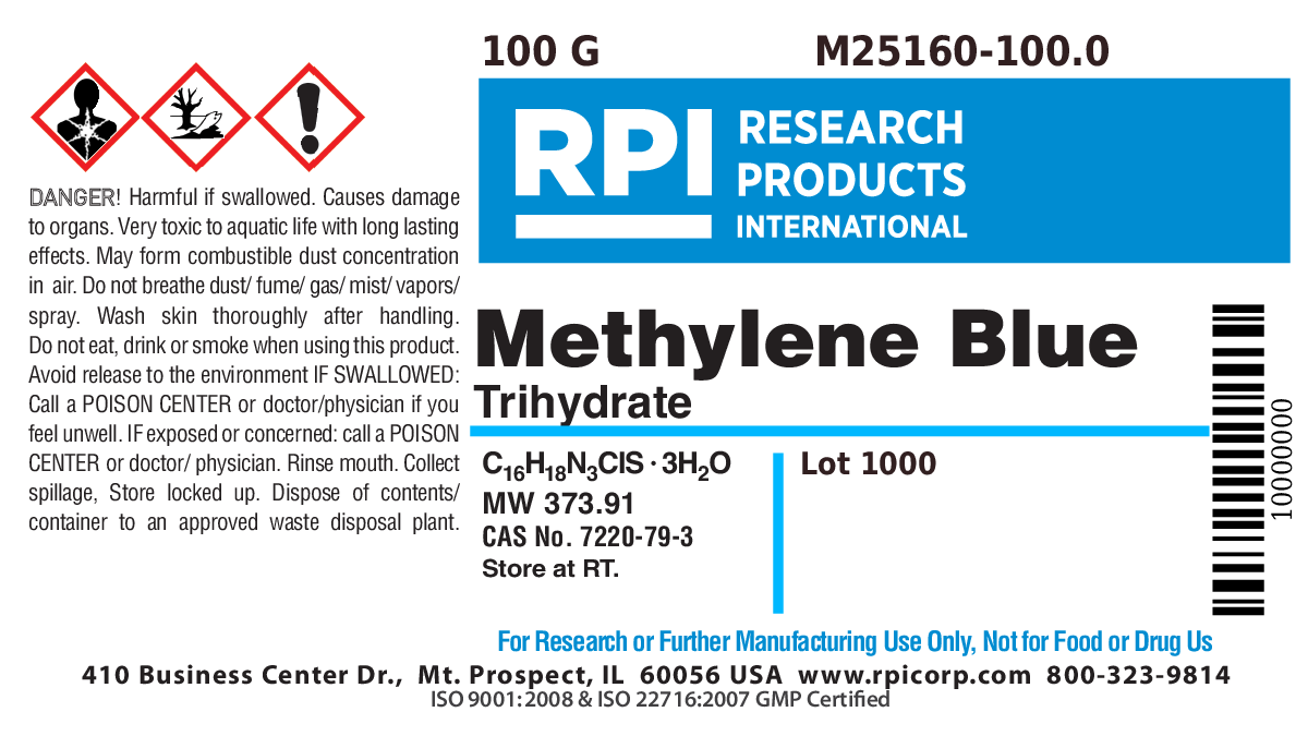 M25160-100.0 - Methylene Blue Trihydrate, 100 Grams