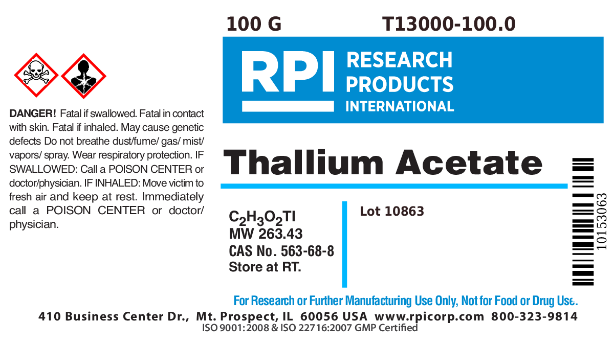 T13000-100.0 - Thallium Acetate, 100 Grams