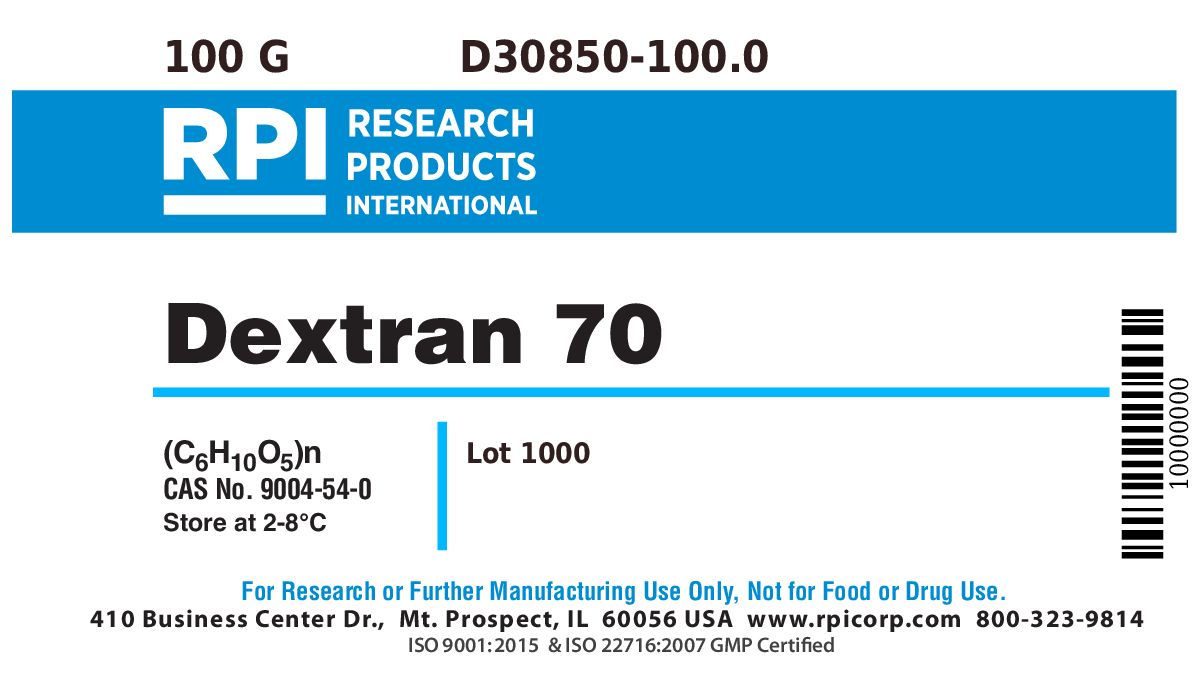 D30850-100.0 - Dextran 70, 100 Grams