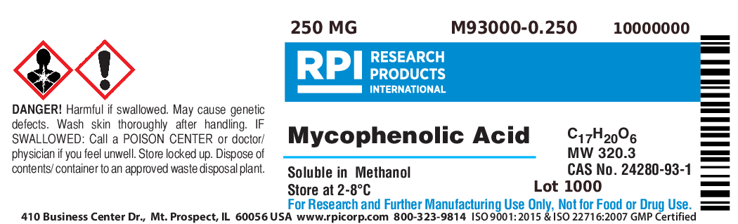 M93000-0.250 - Mycophenolic Acid, 250 Milligrams