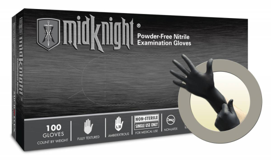 036600-XLCS - Microflex Midknight Distinct Black Nitrile Exam Gloves ...